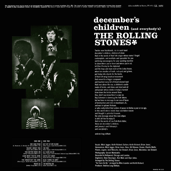 The Rolling Stones – December’s Children (And Everybody’s) (LP, US ...