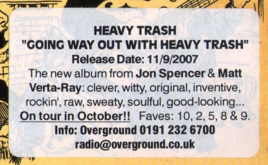Heavy Trash – Going Way Out With Heavy Trash (CD, US) | Pop-Catastrophe ...