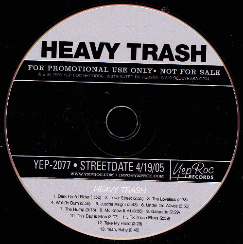 Heavy Trash [Promo] (CD, US) | Pop-Catastrophe.co.uk