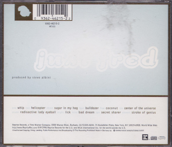 Fred Schneider – Just Fred (CD, EUROPE) | Pop-Catastrophe.co.uk