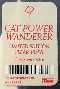 Cat Power – Wanderer [Clear] (LP, US) | Pop-Catastrophe.co.uk